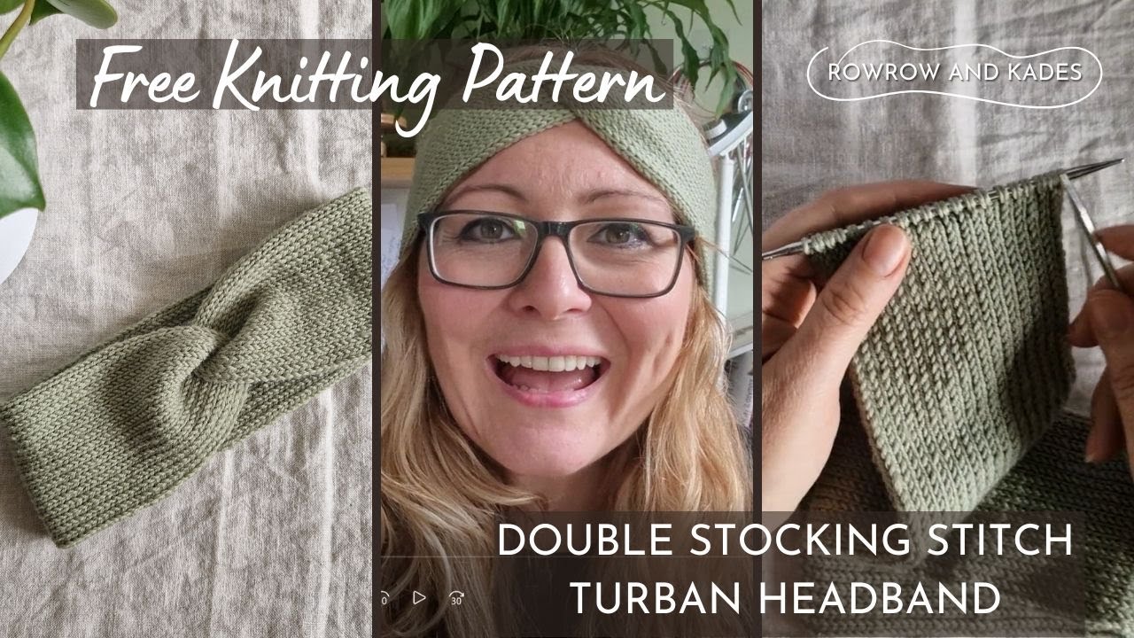 Free Knitting Pattern - Turban Headband. - YouTube