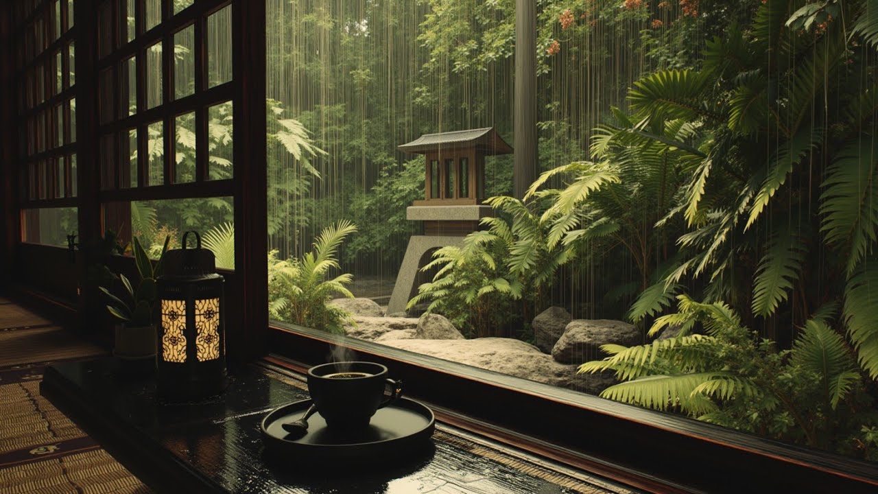 Relaxing Tea House & Rain Sounds - Traditional Asia Music for Sleep ...