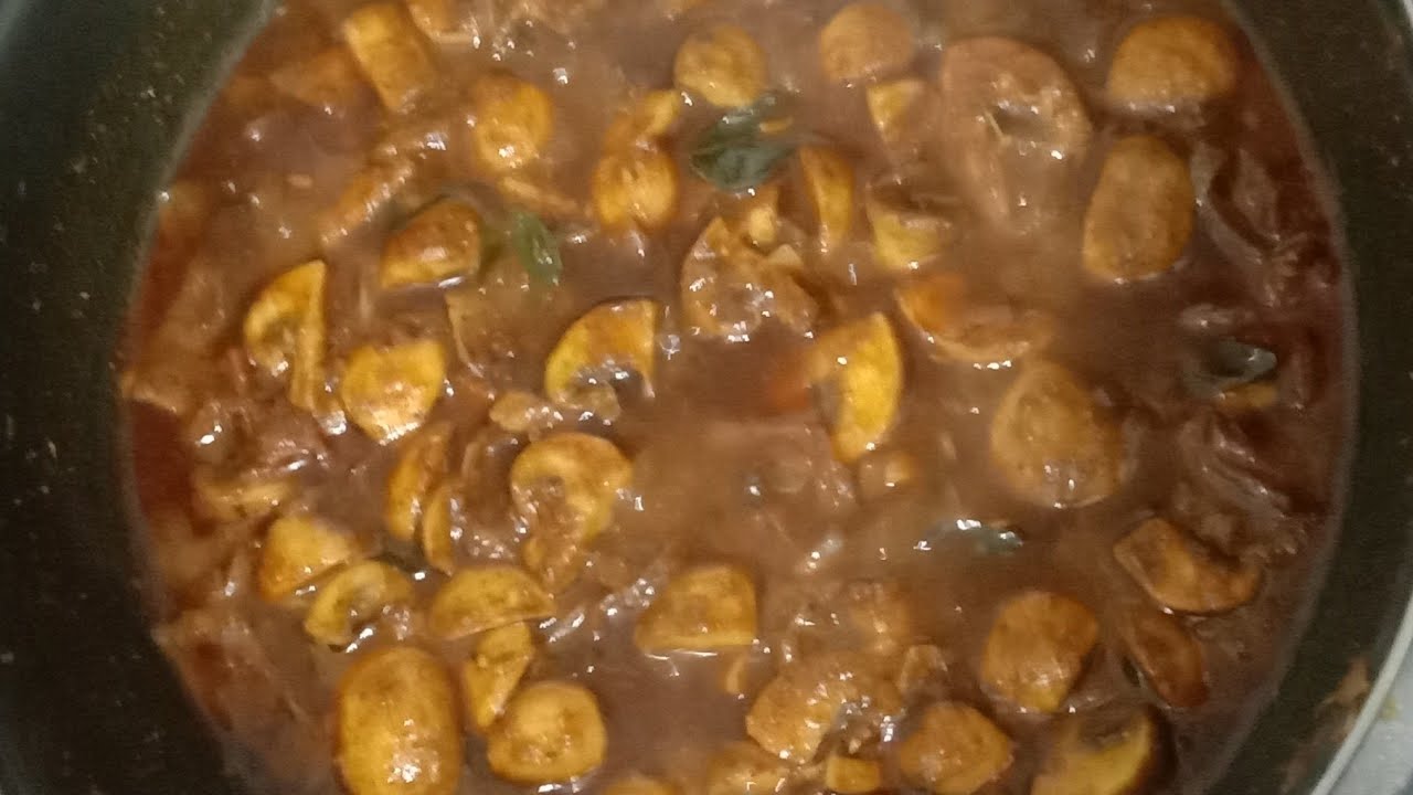 MUSHROOM GRAVY IN TAMIL - KALAN KULAMBU RECIPE IN TAMIL - SIDE DISH FOR ...