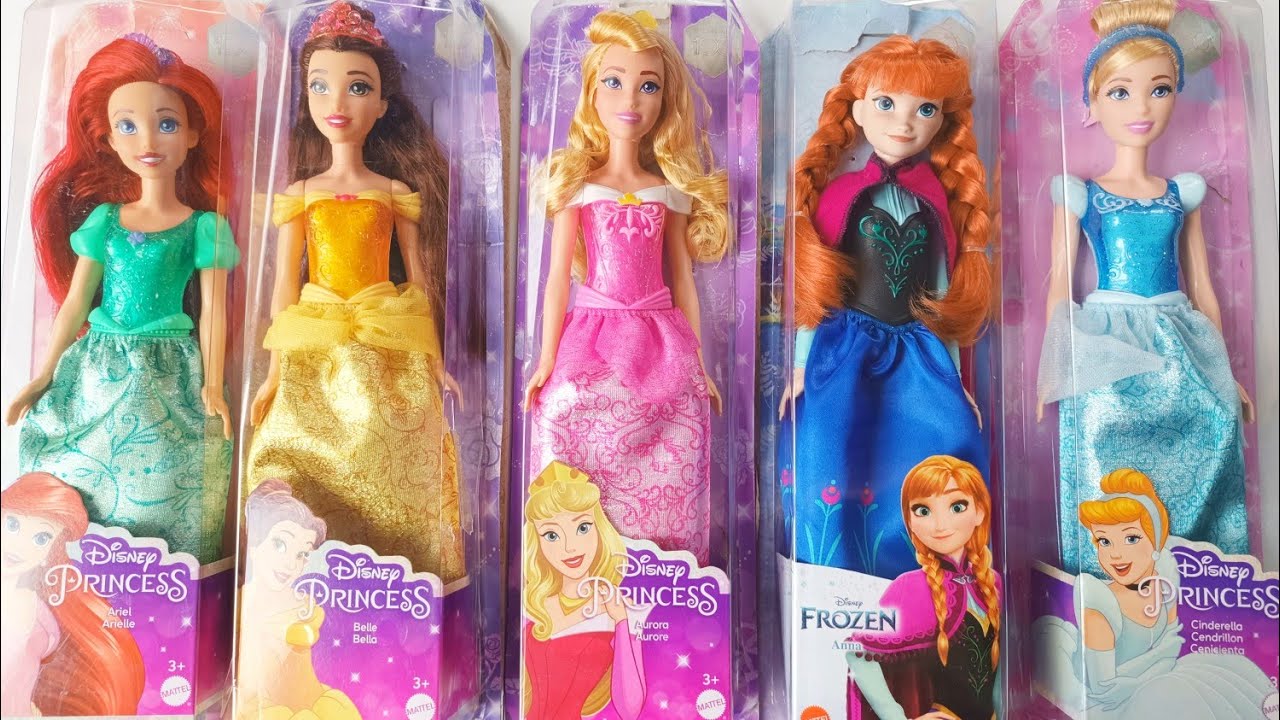 ASMR Unboxing Mattel Disney Princess Spin & Reveal Surprise Dolls ...