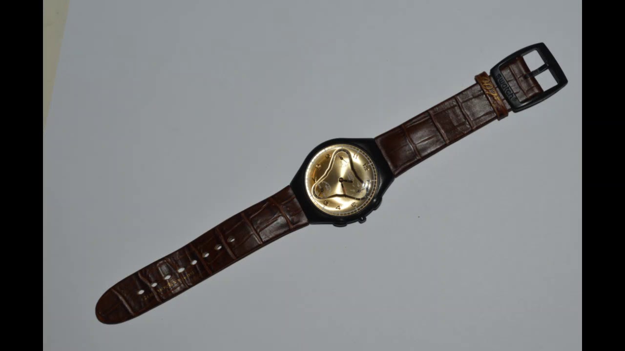 2002 Vintage Swatch SKIN Chrono Watch SUYB102 GOLDENEYE Medium - YouTube