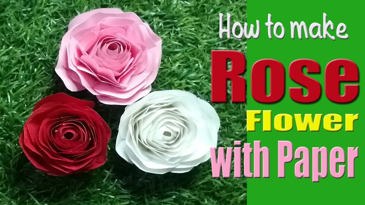 How to Make Rose Flower With Paper | 3D Paper Toys | Creative Park ...