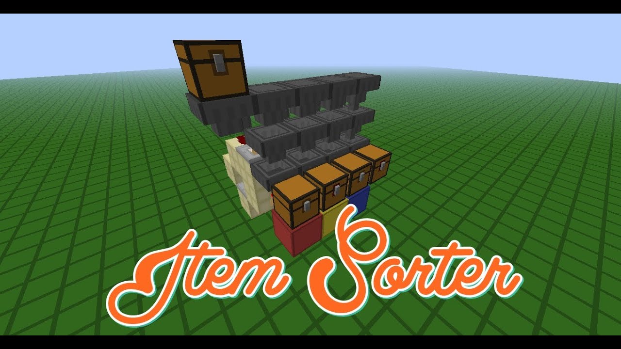 Redstone: Tileable Item Sorter | Separador de Itens - YouTube