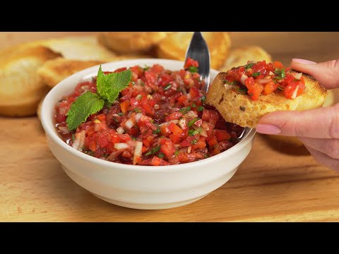 EZME - SPICY Turkish SALSA | Spicy Tomato Salad. DIP /APPETIZER /SALAD. Recipe by Always Yummy!