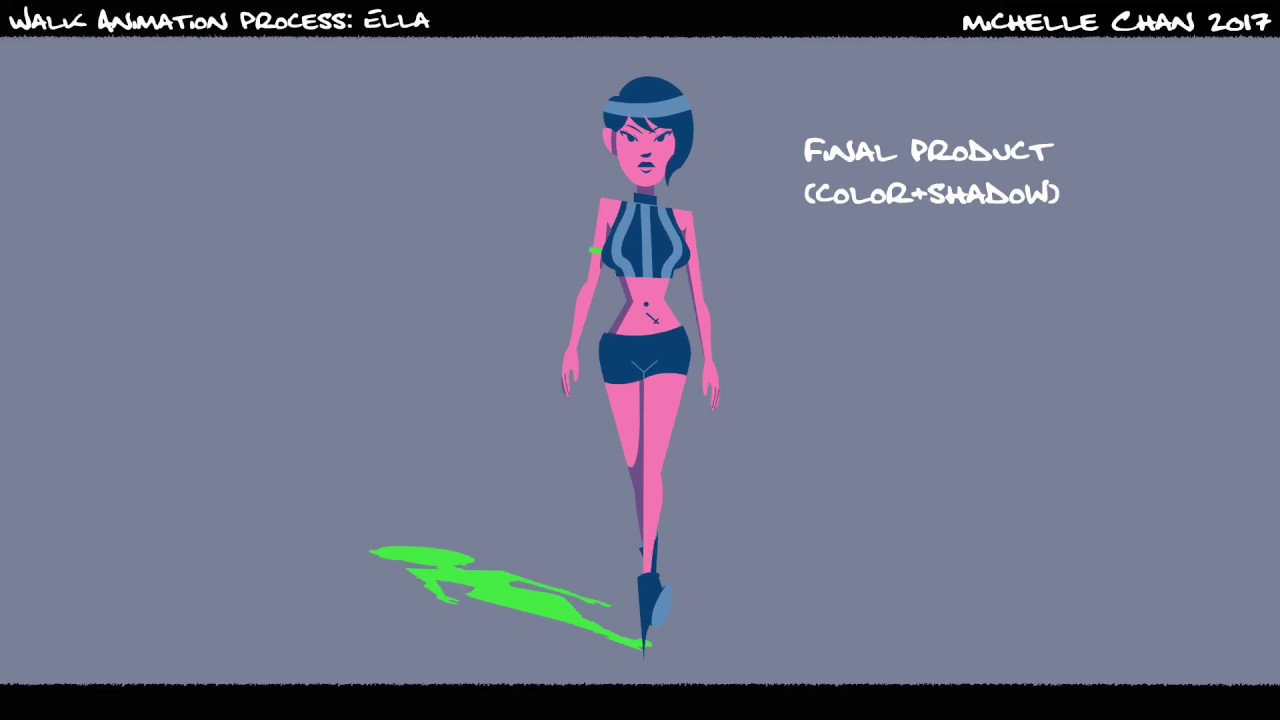 Walk Animation Process: Ella's Strut - YouTube