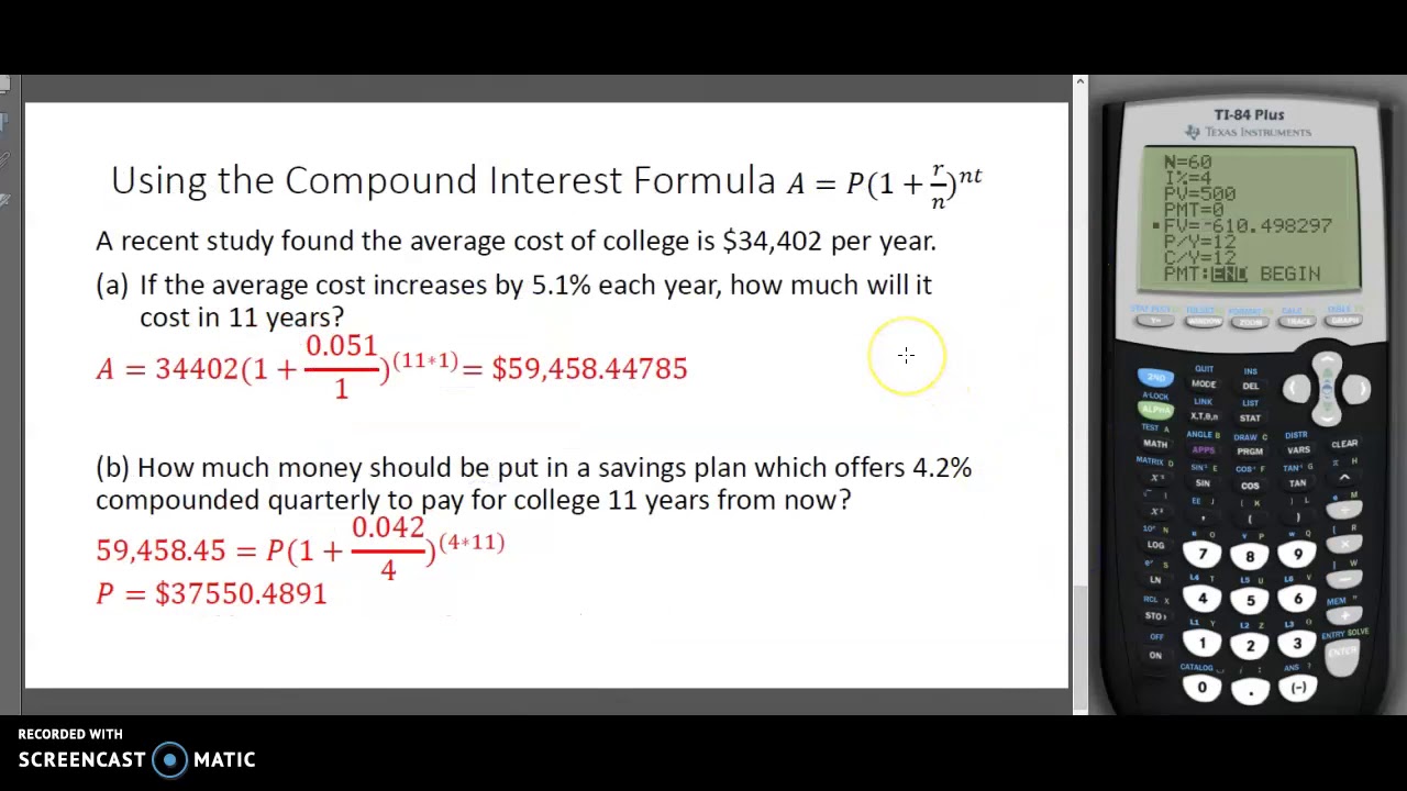 TI 83/84:Time Value of Money - YouTube