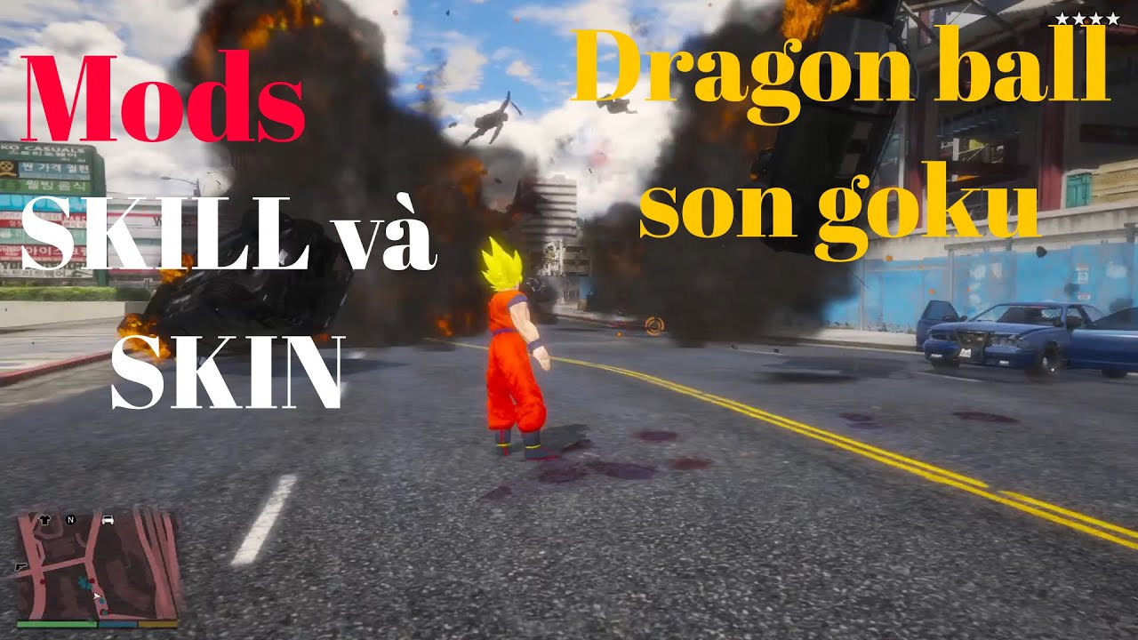 GTA V-Mods son Goku có sức mạnh - YouTube