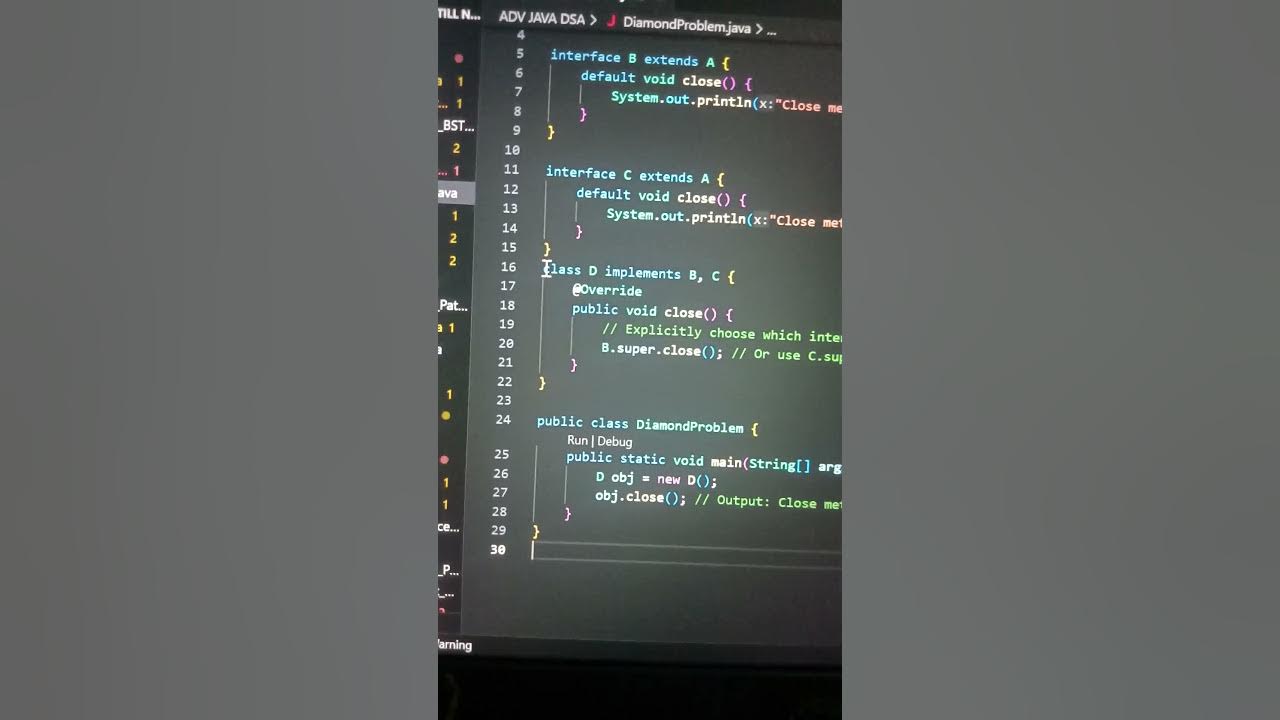 Java Diamond Problem Resolved Part 2 - YouTube