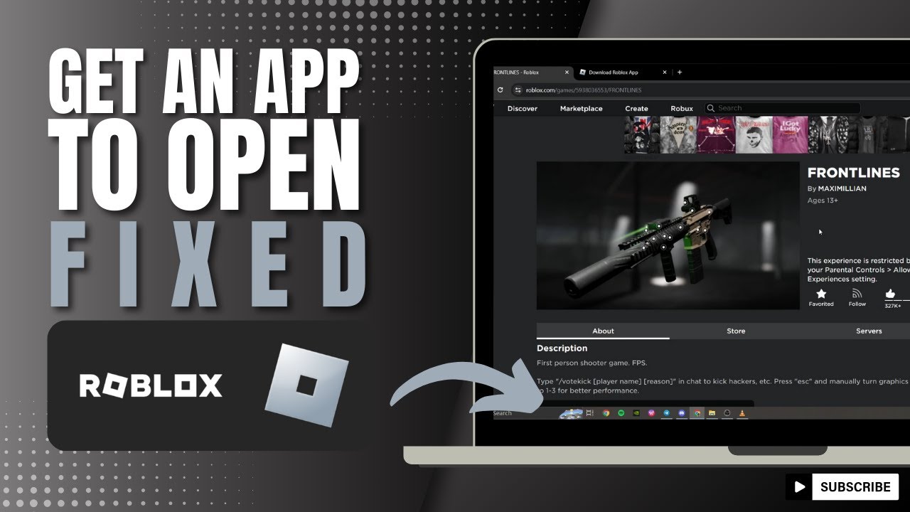 How To Fix Get An App To Open This Roblox-Player Link (2024) - YouTube