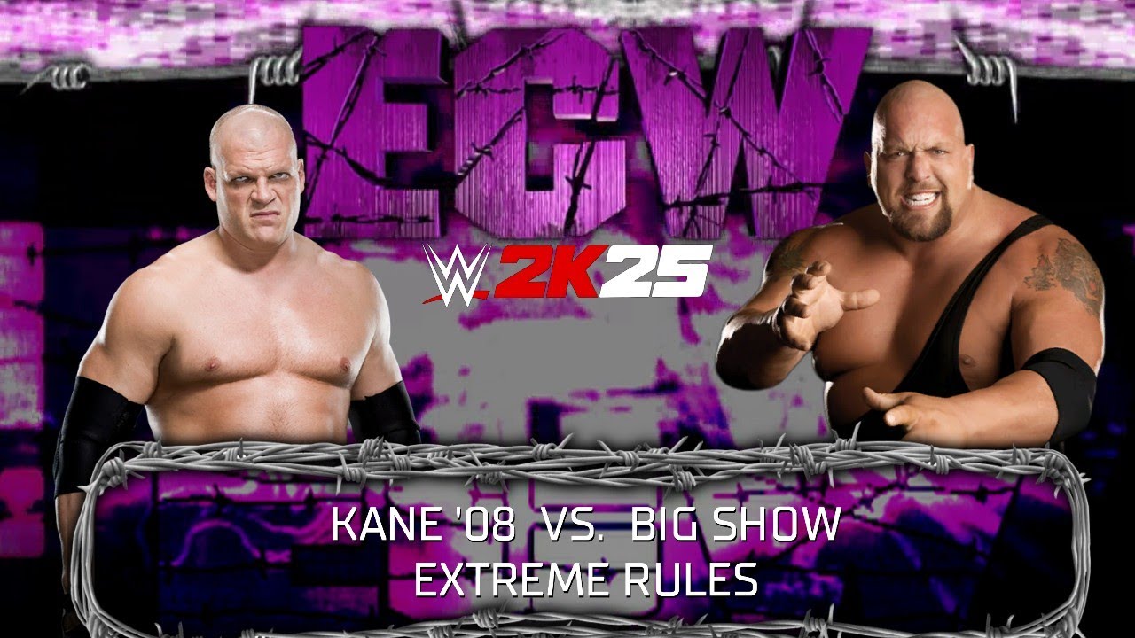 WWE 2k25 - Kane '08 vs Big Show: Extreme Rules Match at ECW - YouTube