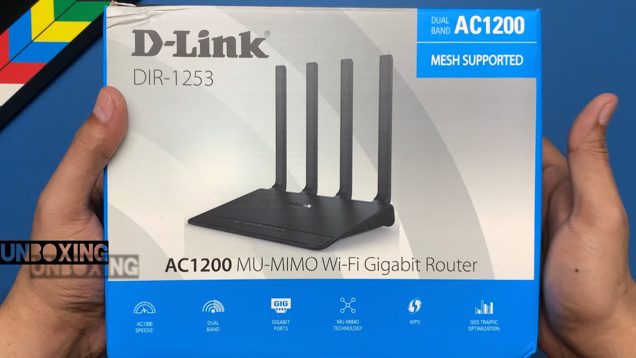D-Link DIR-1253 AC1200 MU-MIMO Wi-Fi Gigabit Router - Unboxing - YouTube