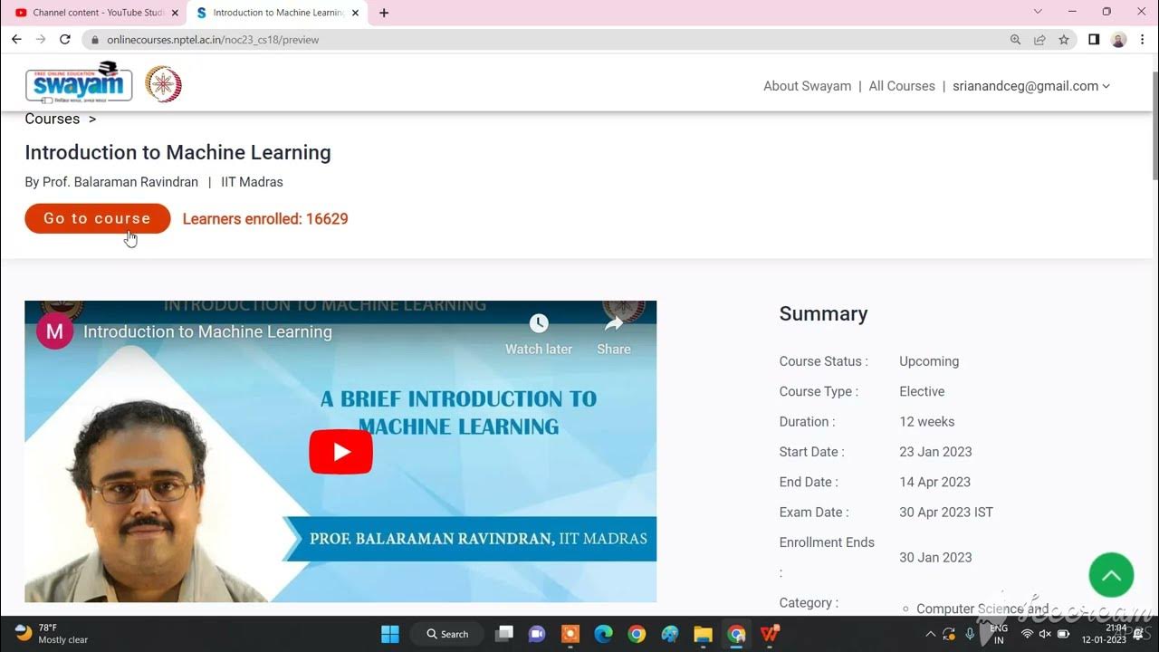 INTRODUCTION TO MACHINE LEARNING WEEK 0 ASSIGNMENT ANSWER - YouTube