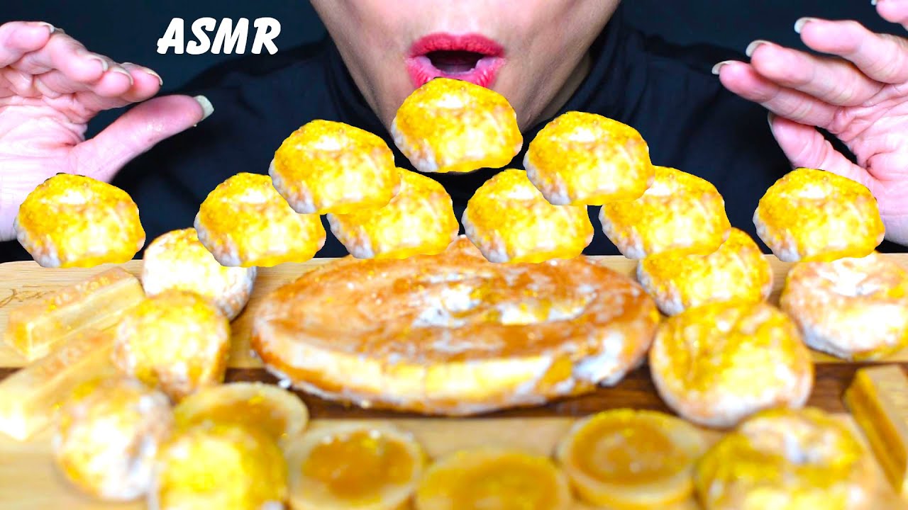 ASMR GOLD FOOD *GOLD CAKE, KITKAT, DONUT, REESES EATING SOUND MUKBANG ...