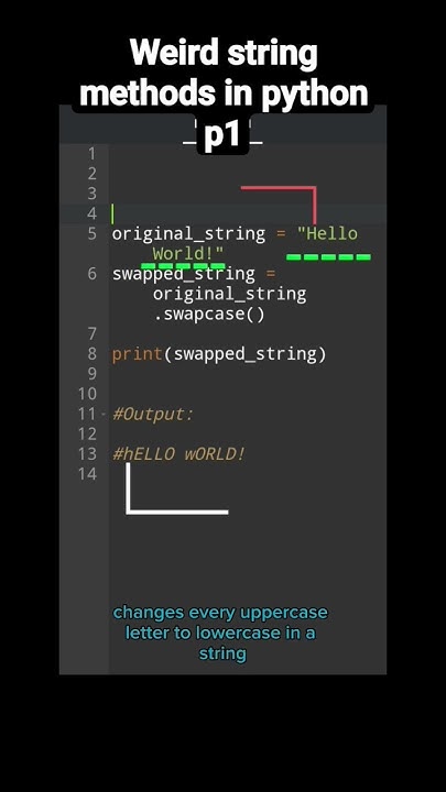 #strings #stringmethods #codinglover #coding #youtubeshorts #viral #ytshorts #swapcase - YouTube
