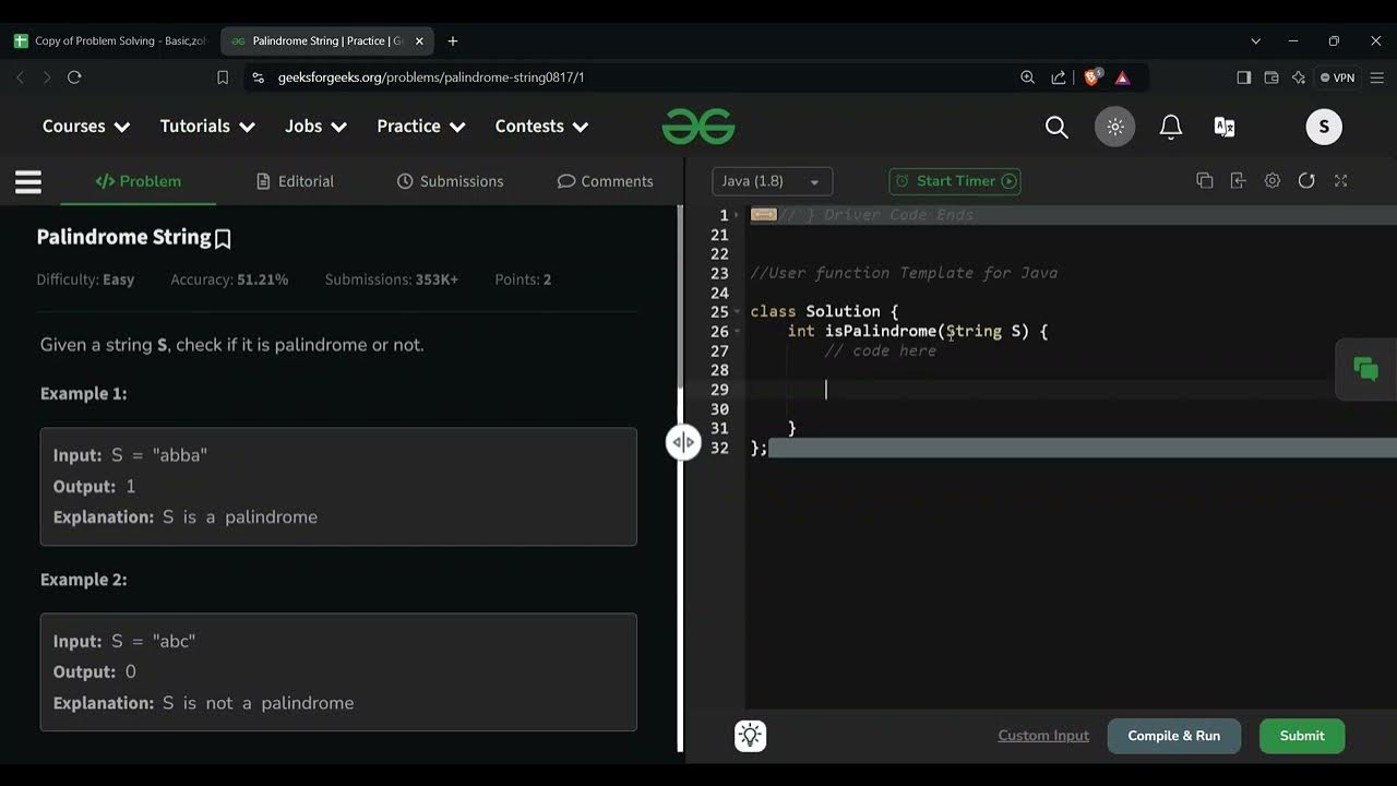 String Palindrome - YouTube