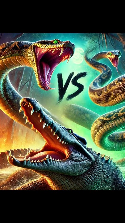 Super Incredible Animal Fight: Crocodile 🐊 VS Python 🐍: #animals # ...