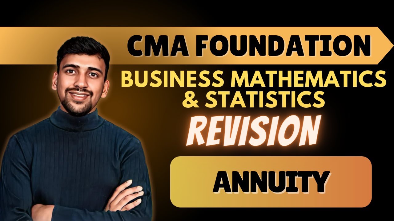 CMA Foundation Revision Series | Business mathematics and statistics ...