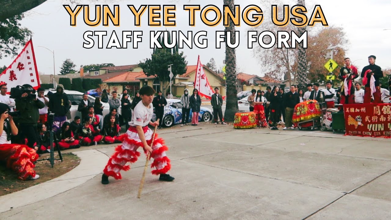 Yun Yee Tong USA 美國加州周舘仁義堂傳統功夫學院 Martial Arts Kung Fu Stick Staff Form ...