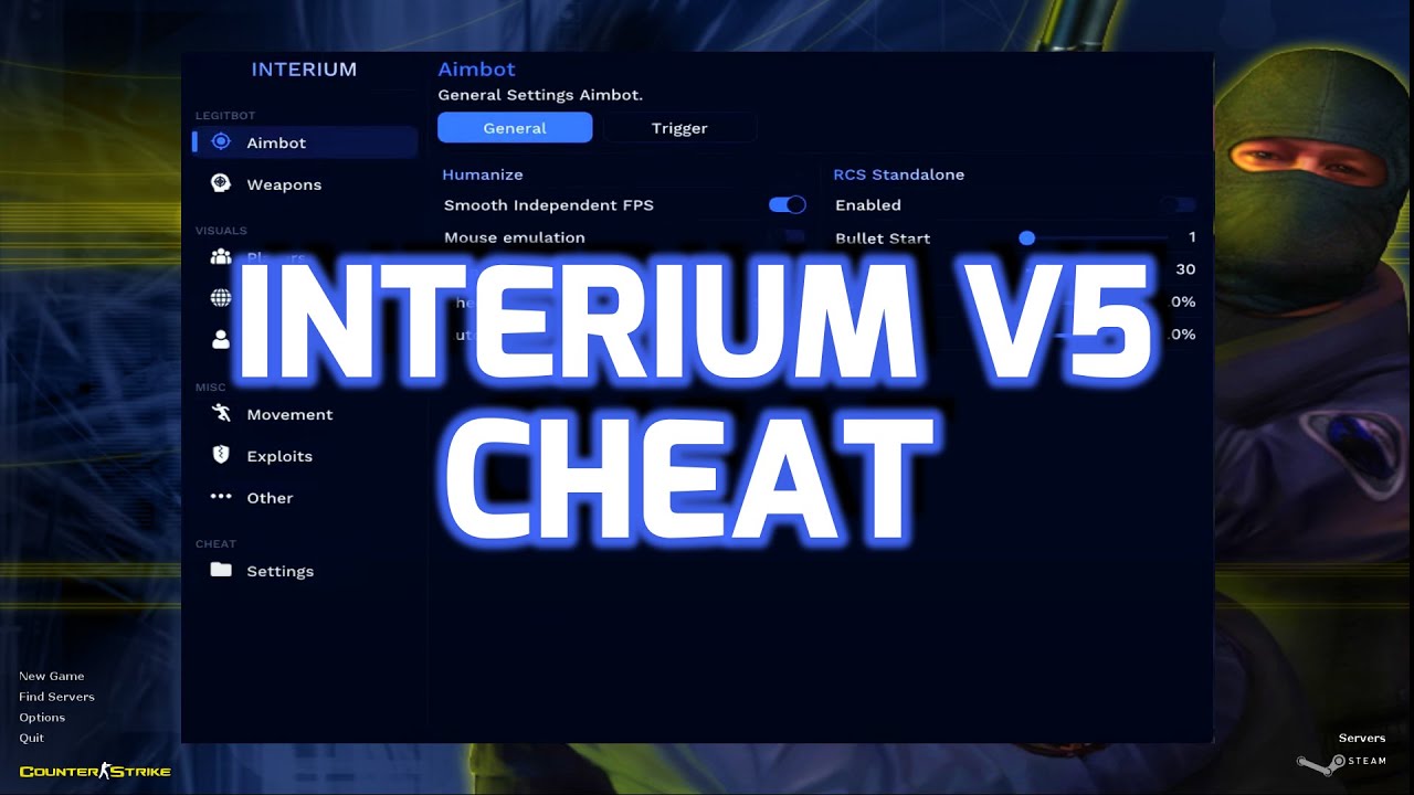 COUNTER-STRIKE 1.6 INTERIUM V5 | LEGIT AIMBOT / VISUALS / KREEDZ | FREE DOWNLOAD 2024 - YouTube