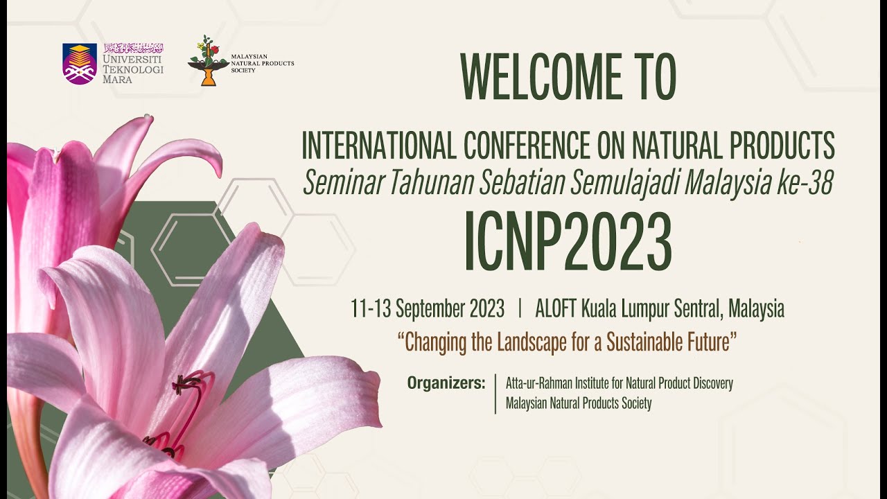 INTERNATIONAL CONFERENCE ON NATURAL PRODUCTS (ICNP2023) - YouTube
