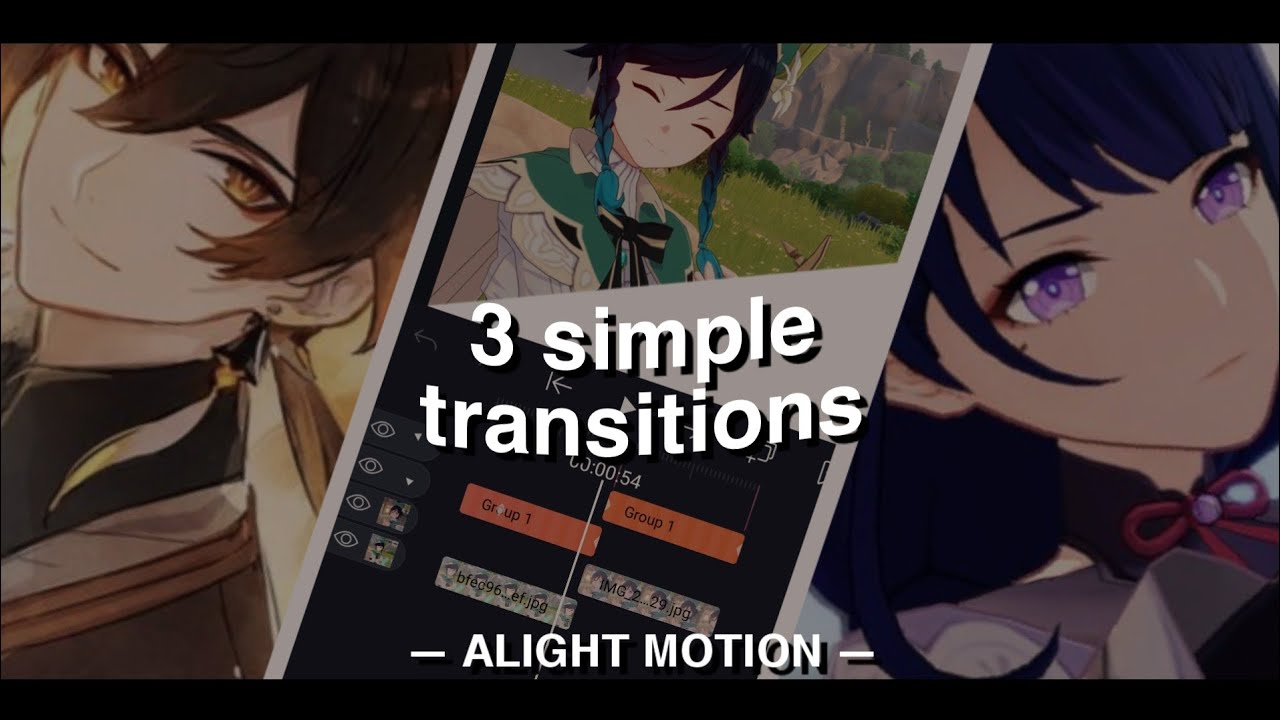 3 simple transitions ¦ alight motion - YouTube