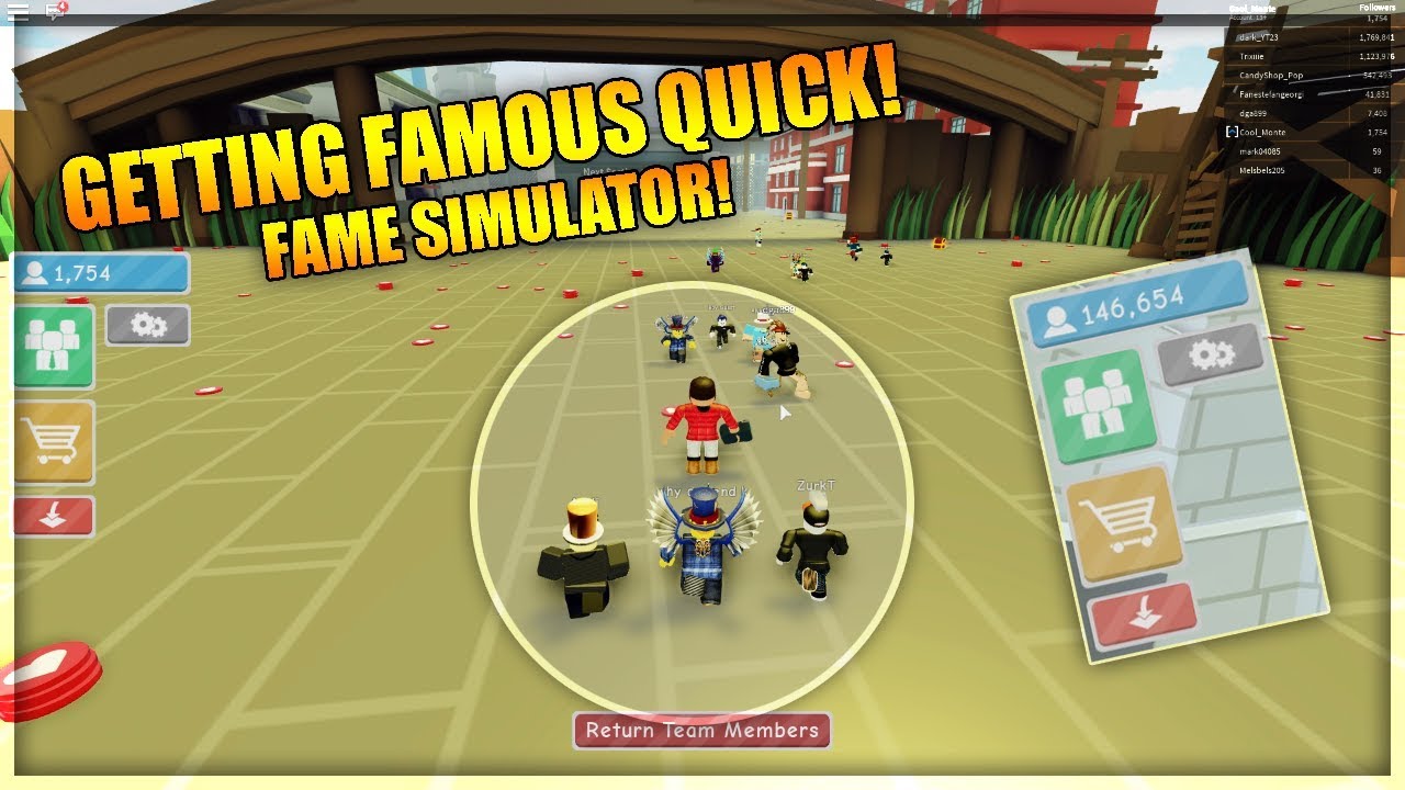 GETTING FAMOUS QUICK! - FAME SIMULATOR! - ROBLOX Simulator Gameplay ...