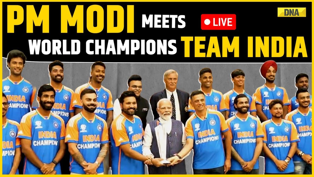 LIVE: Team India Meets PM Modi At His Residence, T20 World Cup ...