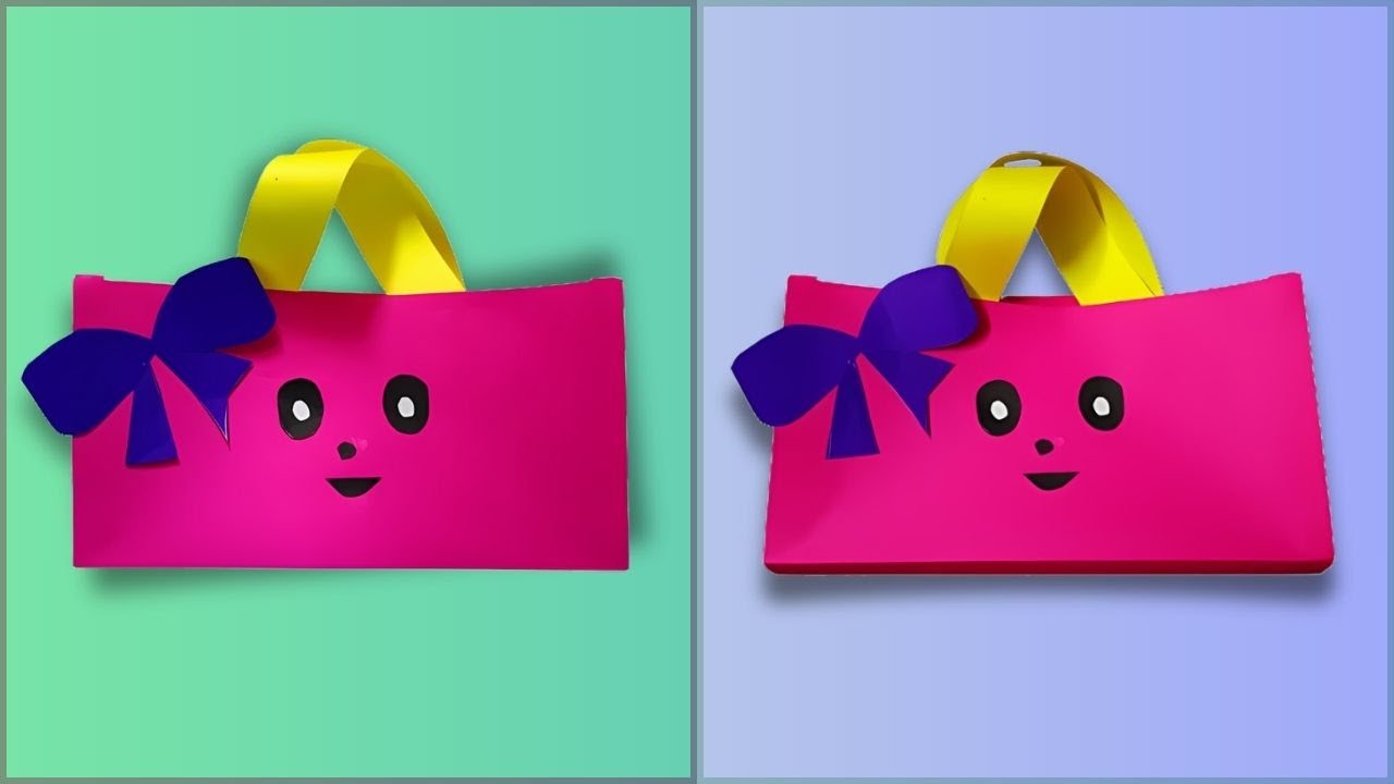 Origami Paper Bag | How to Make Origami Paper Handbag Easy | DIY Craft ...