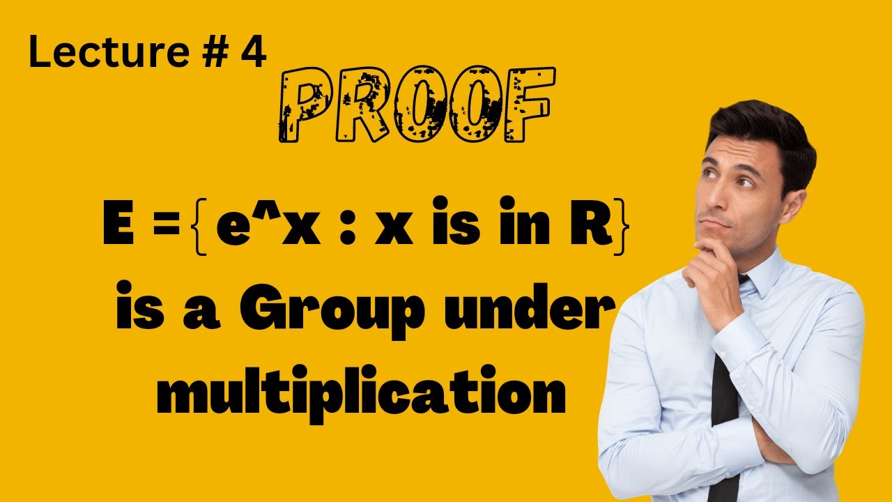 Show that E = { e^x : x is in R } is a group under multiplication ...