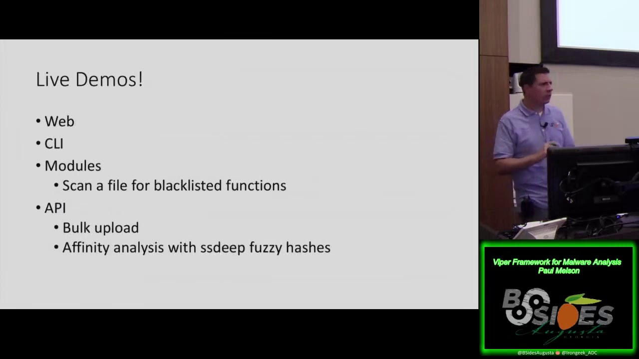 BT105 Viper Framework for Malware Analysis Paul Melson - YouTube