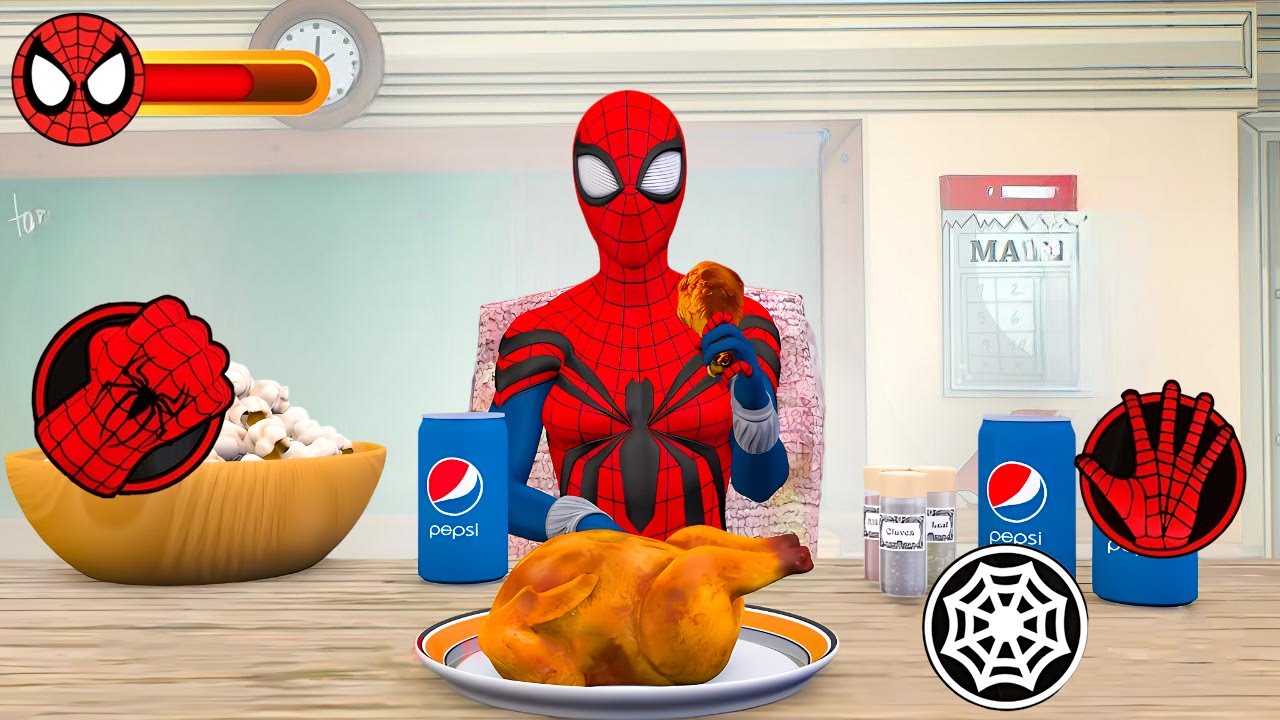 SPIDER-MAN EATING KFC CHICKEN in Garry's Mod - YouTube