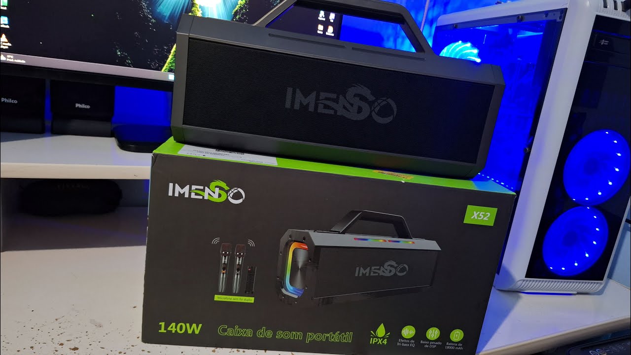 Apresentando a caixa de som bluetooth imenso x52 ou IMS-X52 - YouTube