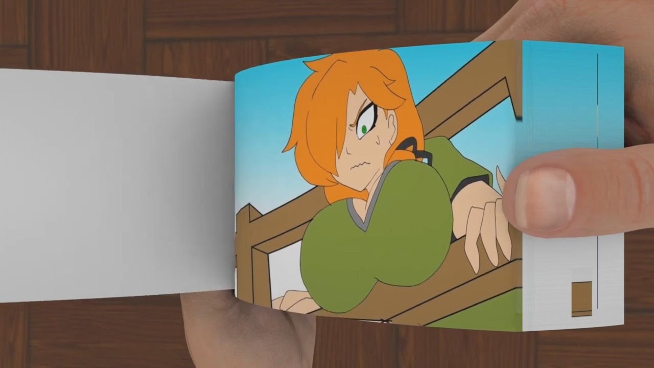 Amazing Minecraft Flipbook: Alex and Steve's Adventure - YouTube