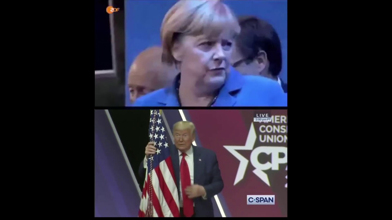 US-Präsident Donald Trump vs Merkel - YouTube