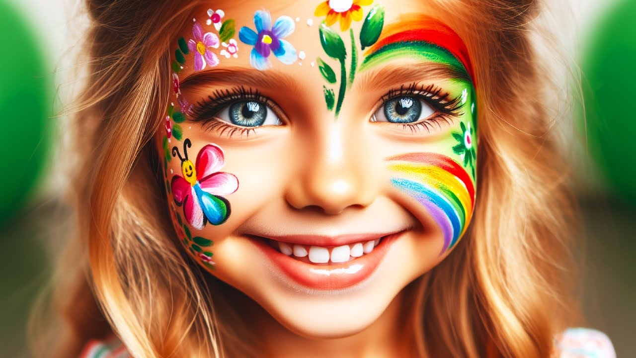 Face painting for cute girl【AnKa-Bella Official】#facepainting #makeup # ...