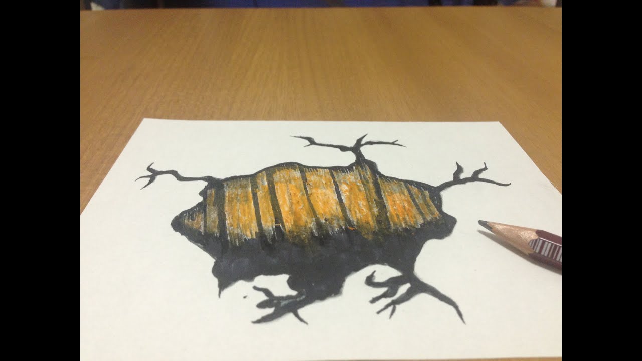 Trick Art, Drawing 3D Hole - Anamorphic Illusion - YouTube