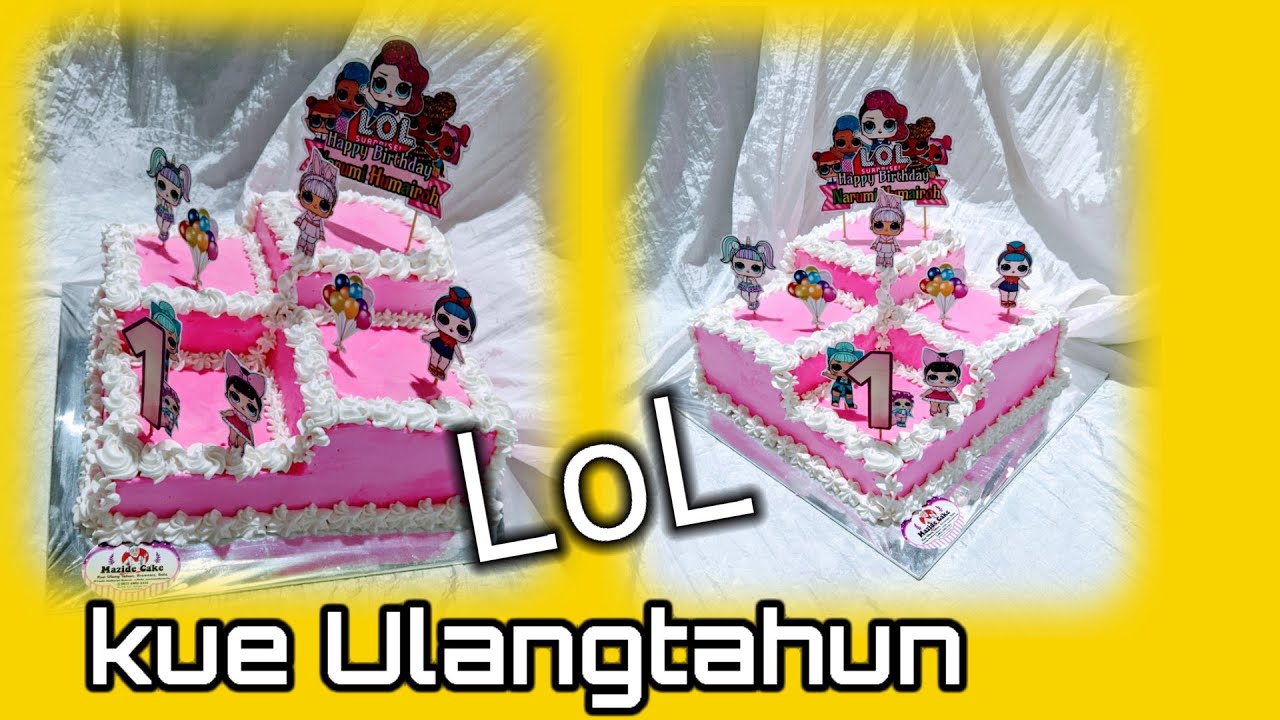 Kue ulangtahun lol topper - YouTube