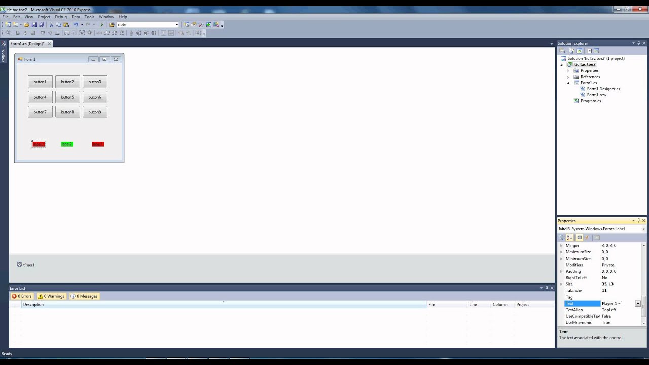 c# - Tic Tac Toe tutorial Part 1 - YouTube