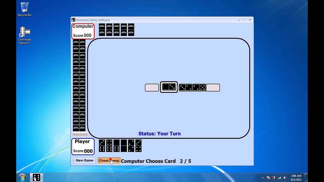 How To Use Dominoes Game Software - YouTube
