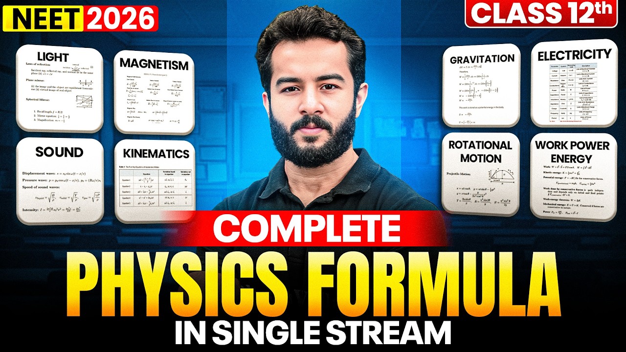 Class 12 Physics Formulas in One Shot 🔥 | NEET 2027 | Subrat Sir LIVE ...