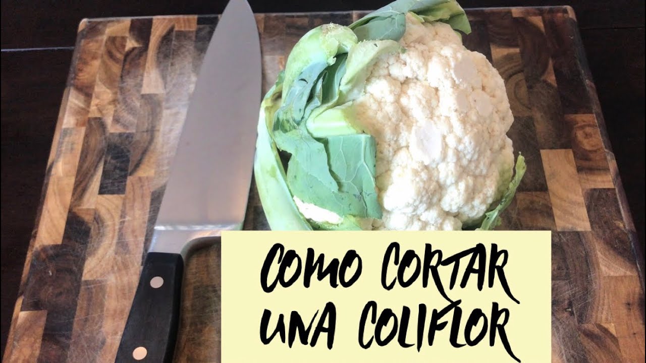 Como cortar una coliflor y receta - YouTube