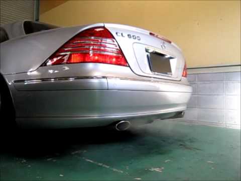 W215(C215) CL600 Bi-Turbo V12 One-Off Exhaust Cold Start - YouTube