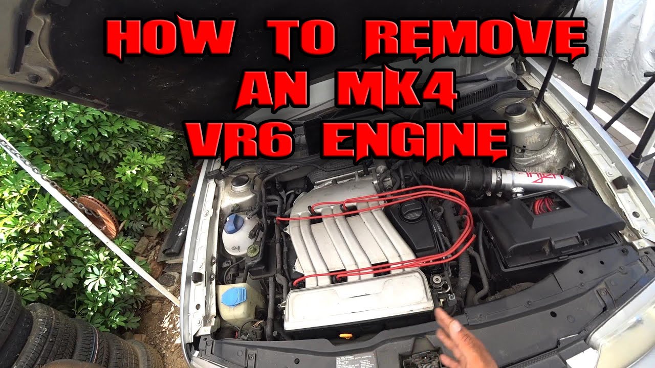 mk4 vr6 motor removal S7EP2 - YouTube
