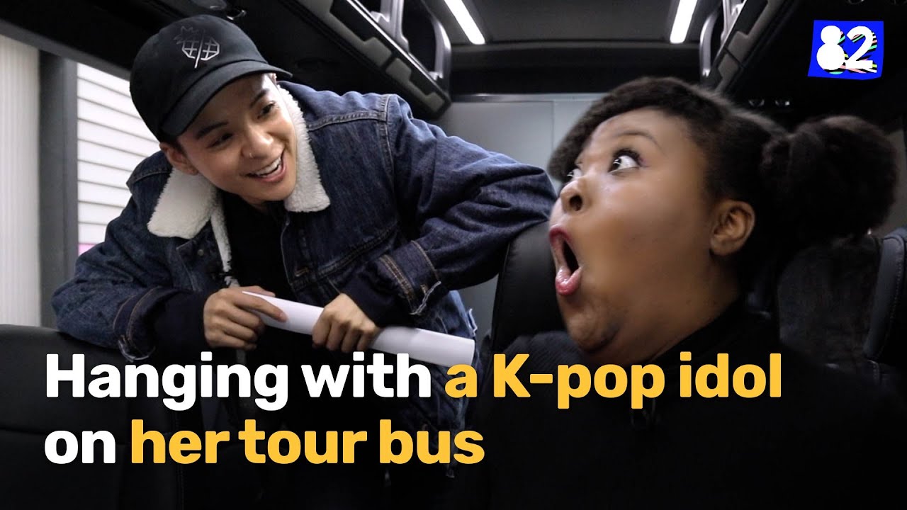 K-pop idol takes me to her tour bus!ㅣ82minutes - YouTube