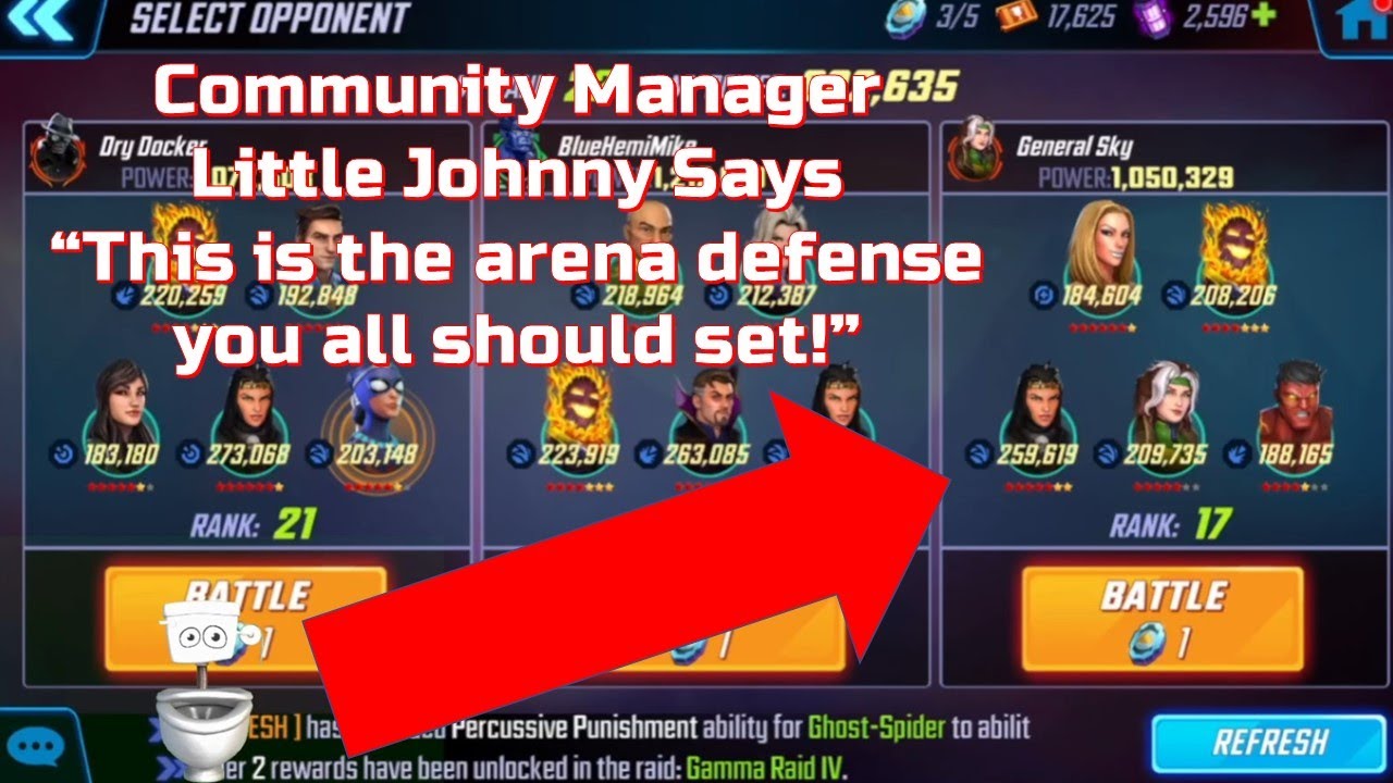 MSF - Set your Defense to 3 Horsemen, Emma, Dorm Its The Arena Meta ...