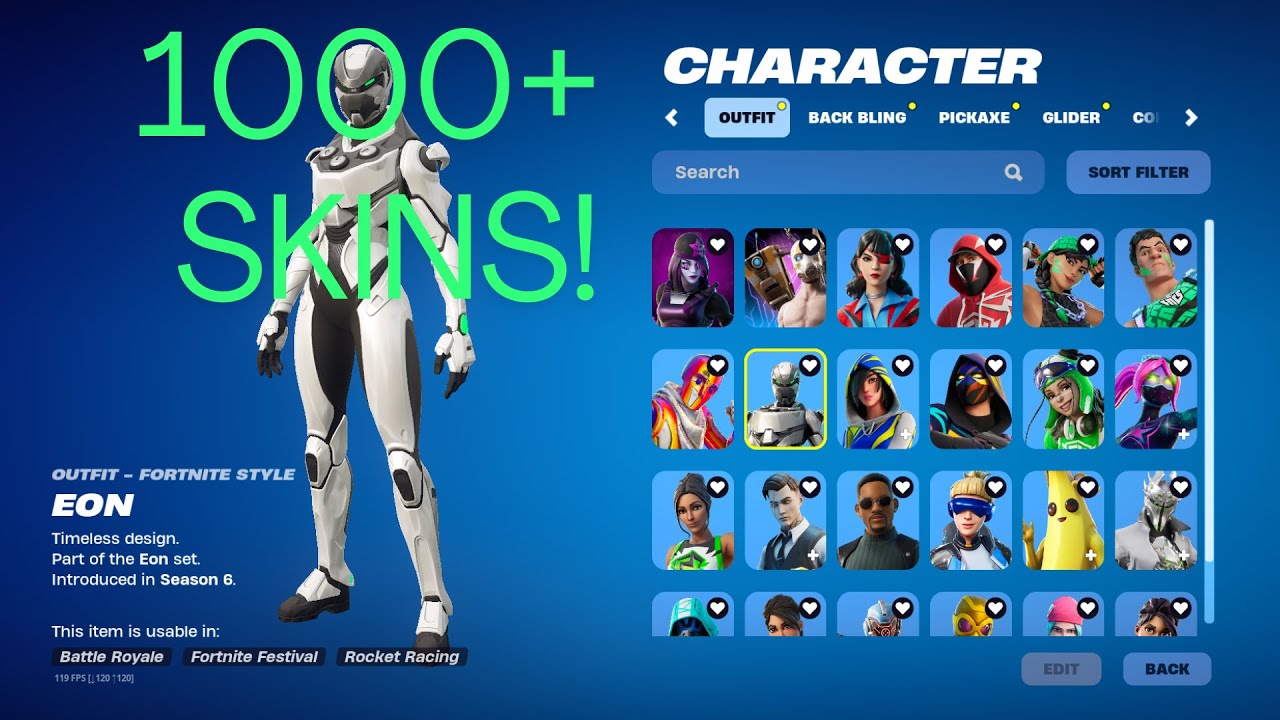 My 1,000+ Skin Fortnite Locker Tour! - YouTube