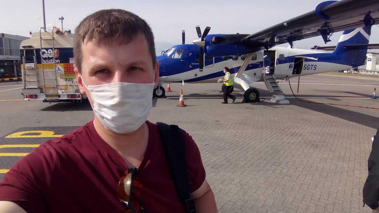 LOUD Loganair DHC6 Twin-Otter G-SGTS Glasgow to Tiree - YouTube