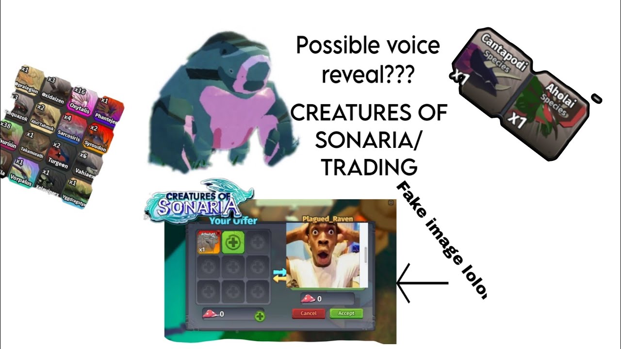 CREATURES OF SONARIA || Small trading CHALLENGE + VOICE REVEAL? - YouTube