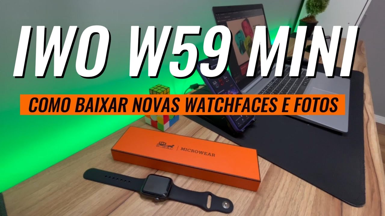 IWO W59 MINI 41MM SÉRIE 9 - Como Baixar Novas Watchfaces e Colocar Foto ...