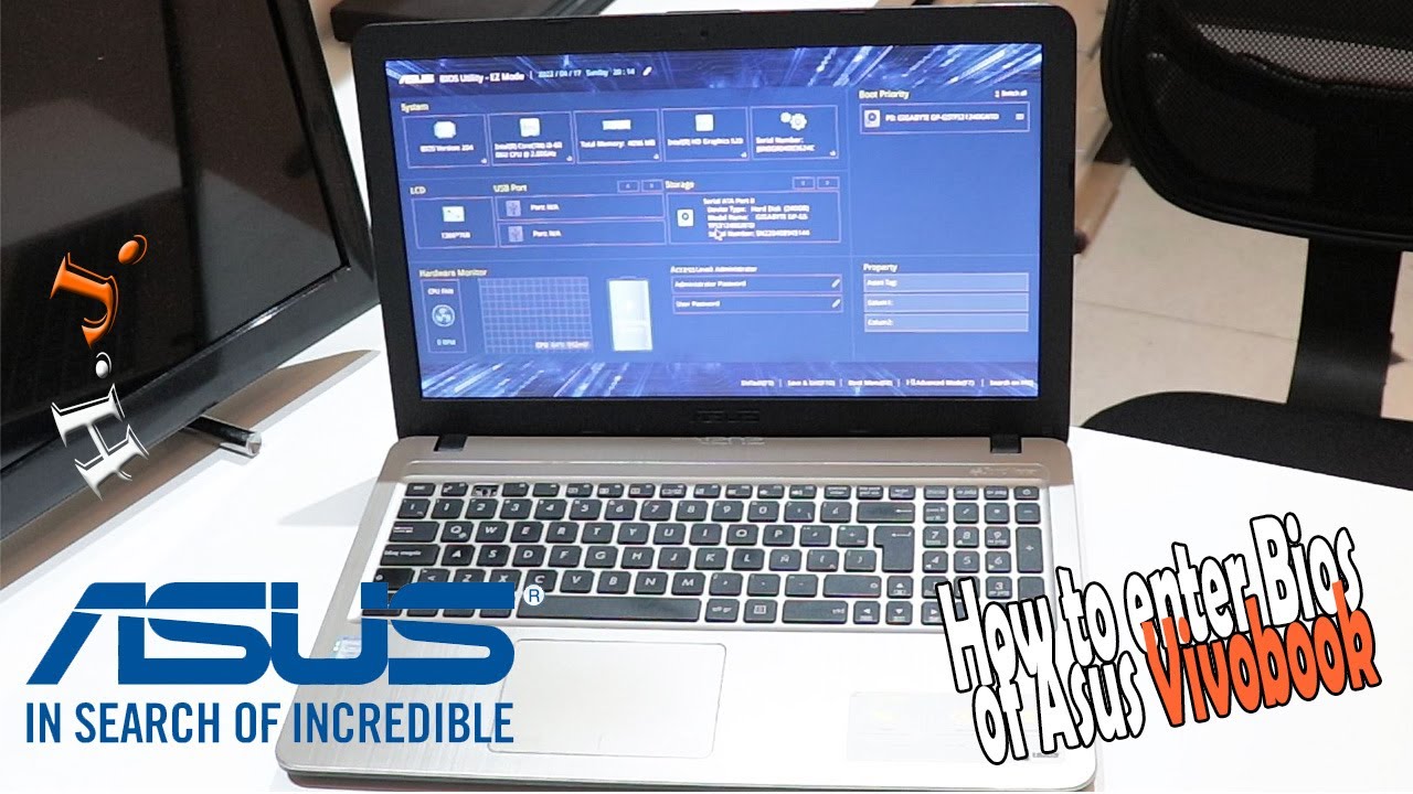 How to enter the Bios of Asus Vivobook - YouTube